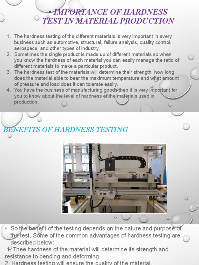 Importance of Hardness Test in Material Production | PDF