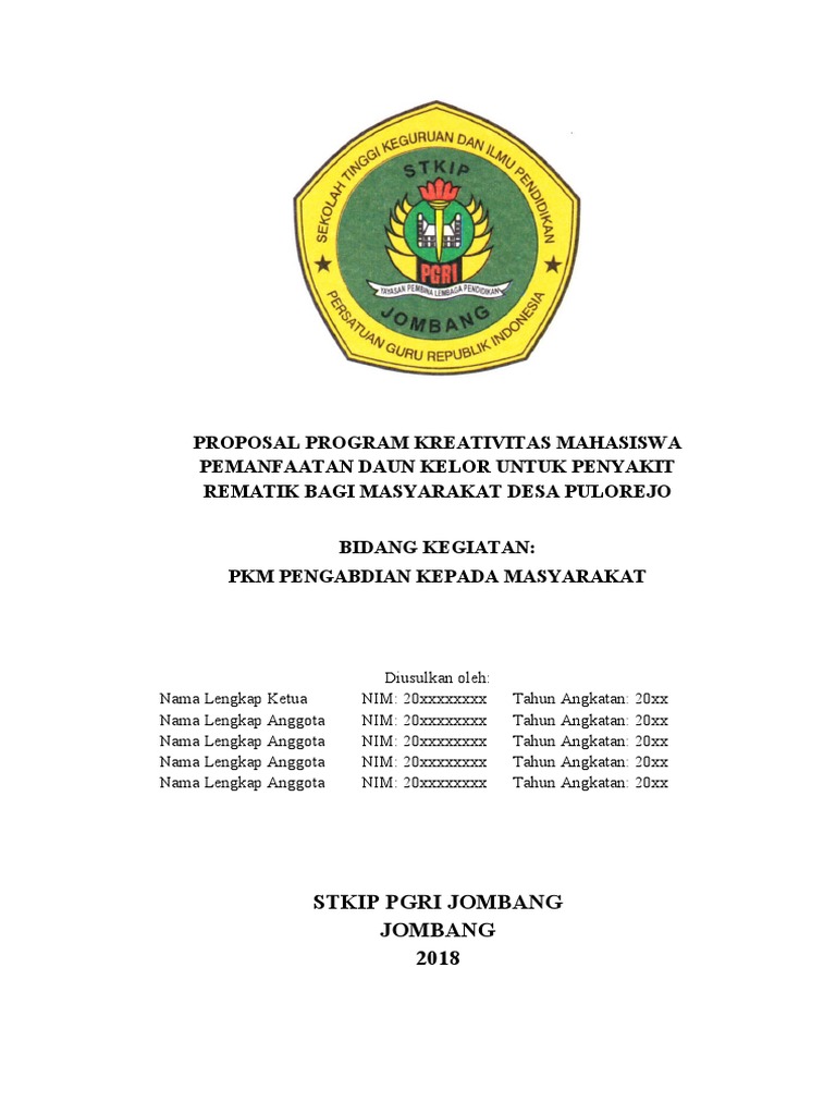 Proposal Program Kreativitas Mahasiswa | PDF