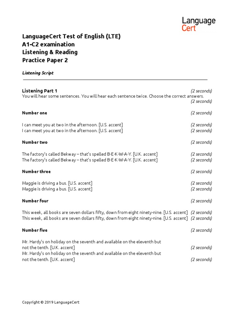 LTE A1-C2 PP2 - Listening Script | PDF | Mentorship | Human Communication