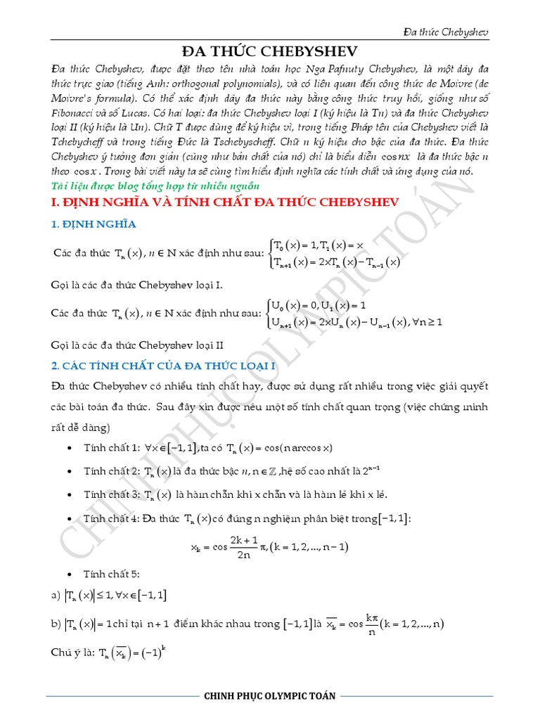 Đa TH C Chebyshev | PDF