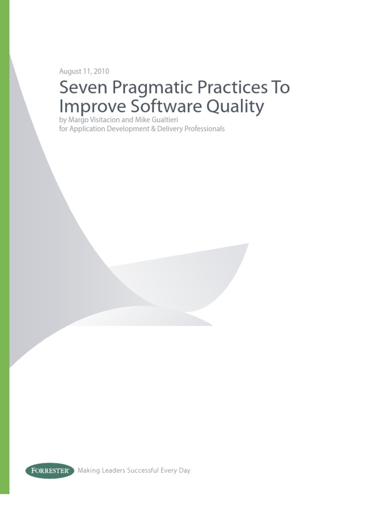 Seven Pragmatic Practices To Improve Software Quality | PDF | Software ...
