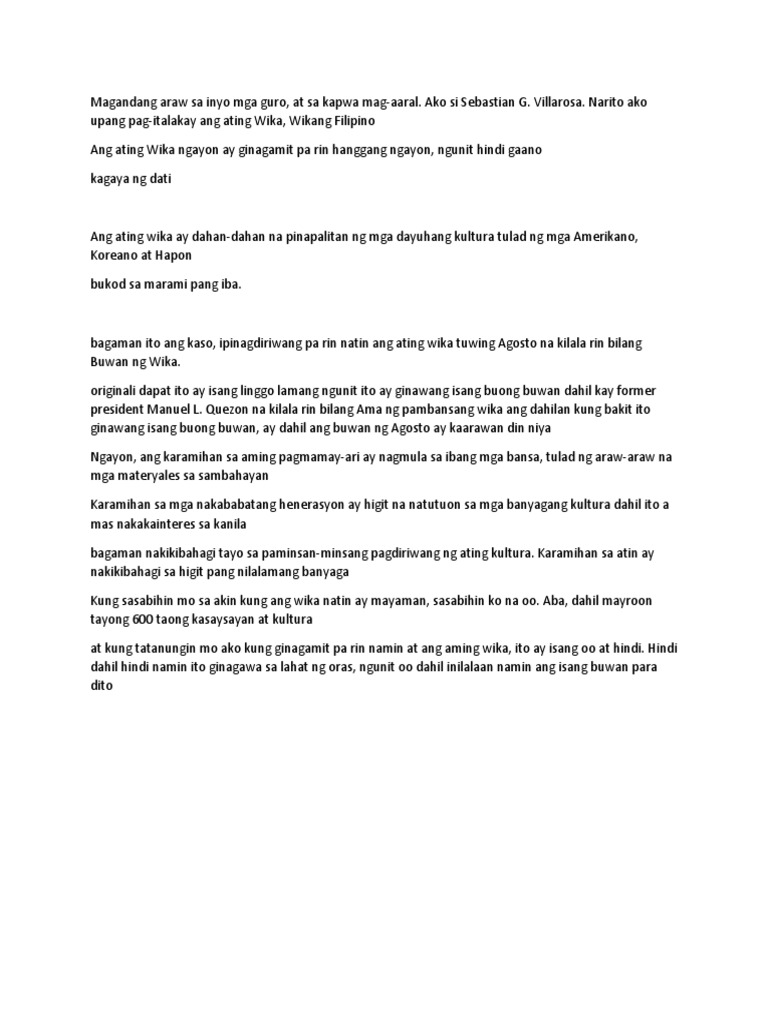 Magandang Araw Sa Inyo Mga Guro | PDF