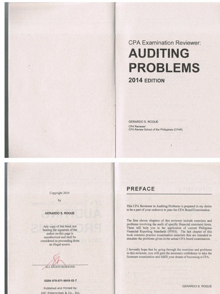 Auditing Problems Gerardo Roque | PDF