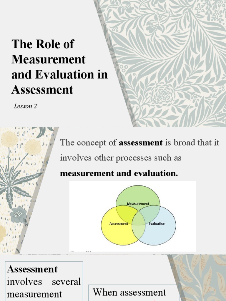 The Role of Measurement and Evaluation in Assessment | PDF ...