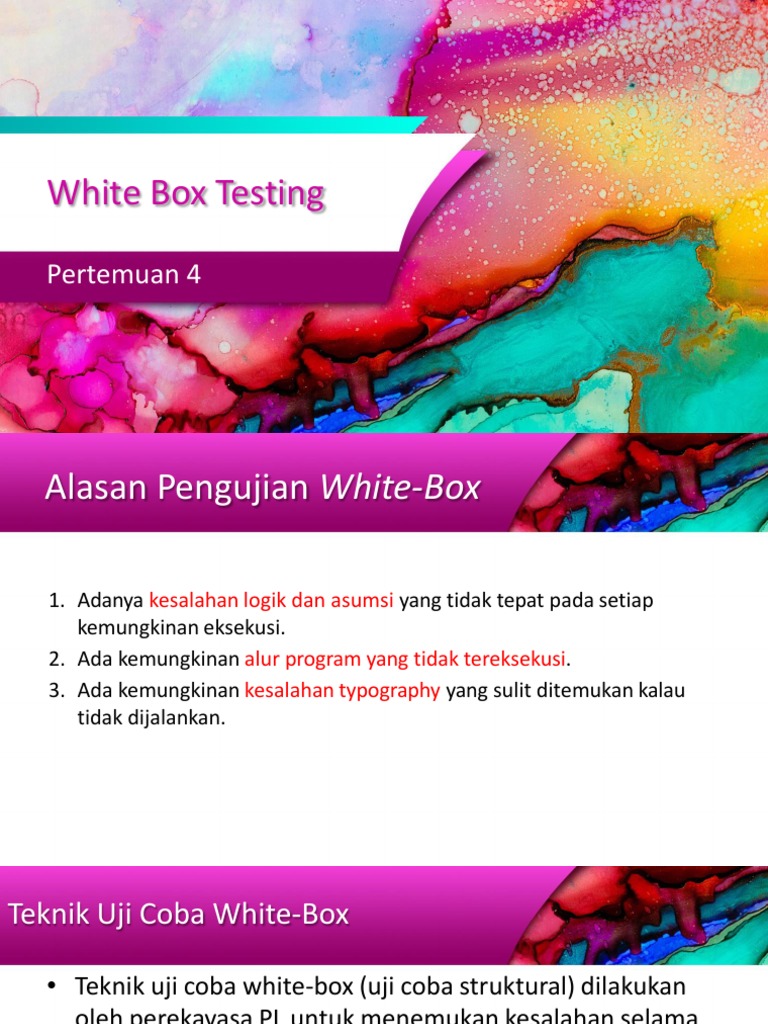 White Box Testing: Teknik & Studi Kasus | PDF | Komputer