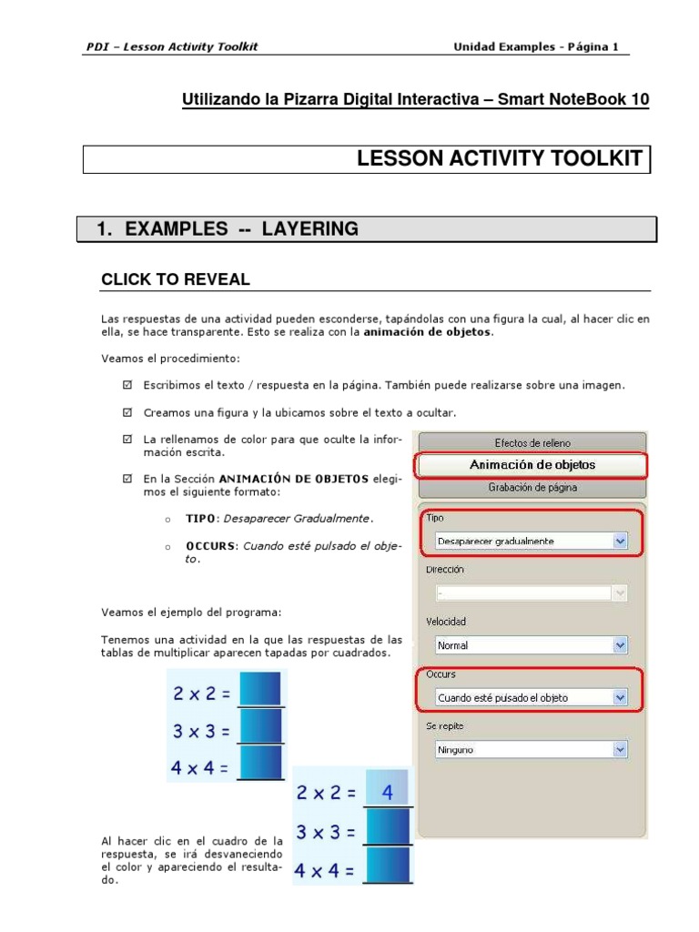 Tutorial Lesson Activity Toolkit Examples | PDF | Point and Click ...