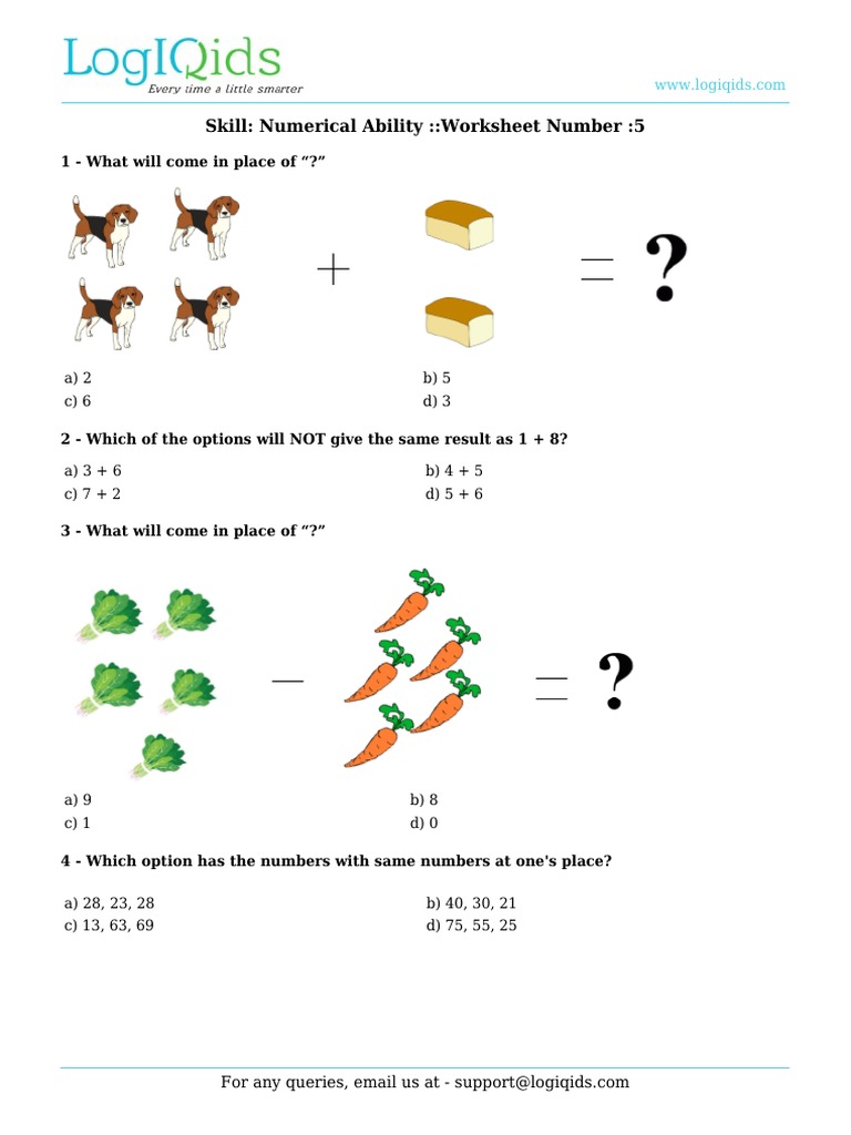Logiqids Worksheets - Senior KG | PDF