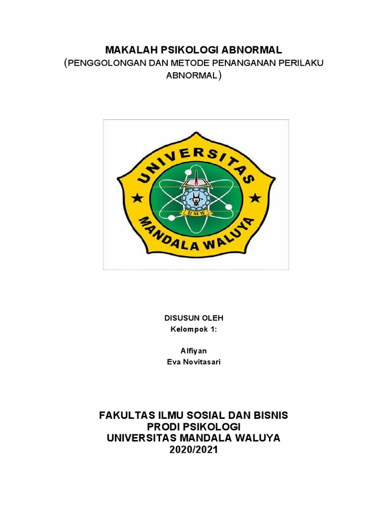 Makalah Psi Abnormal | PDF Makalah Psi Abnormal | PDF