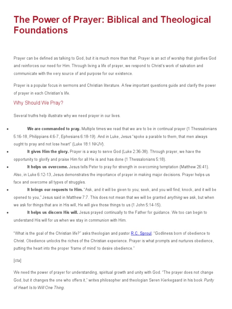 The Power of Prayer: Why We Should Pray and How to Pray Effectively ...