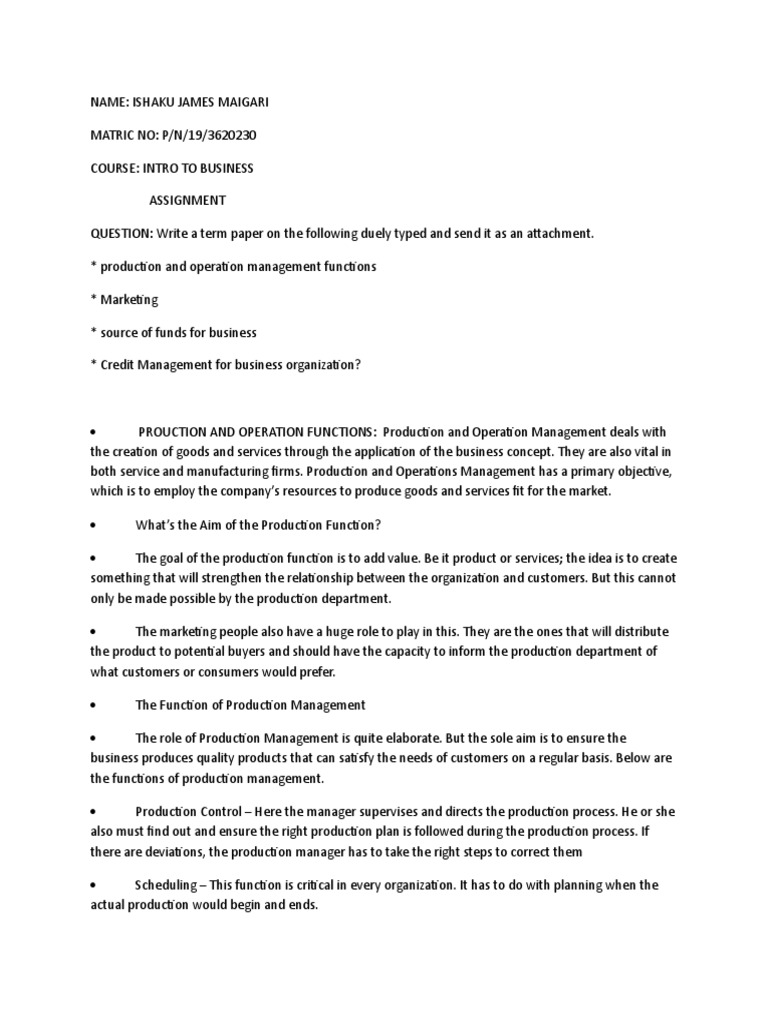 Intro To Business Assignment Updated 2 | PDF | Marketing | Venture Capital