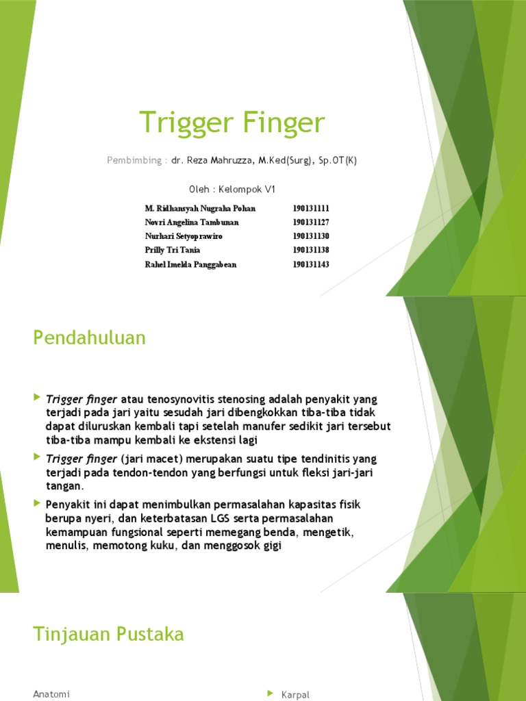 Penyebab dan Penanganan Trigger Finger | PDF | Pengembangan Diri