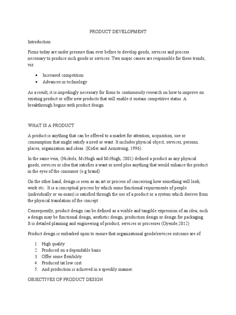 PRODUCT Design and Development | PDF | Design | Competition