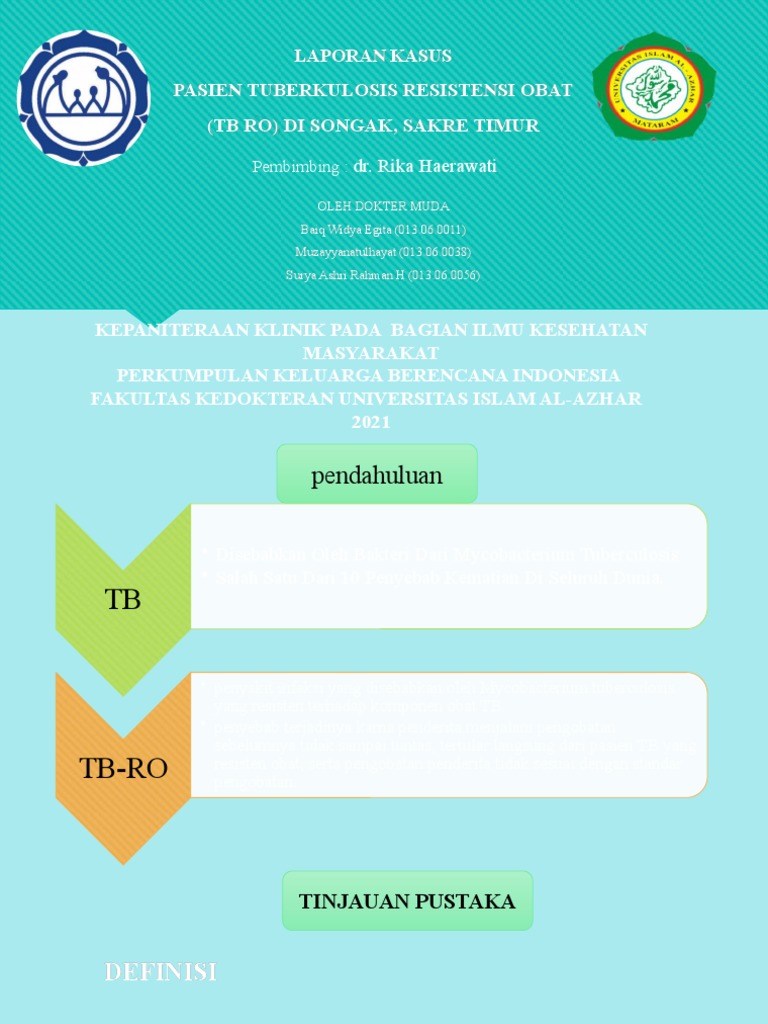 Laporan Kasus Pasien Tuberkulosis Resistensi Obat (TB Ro) Di Songak ...