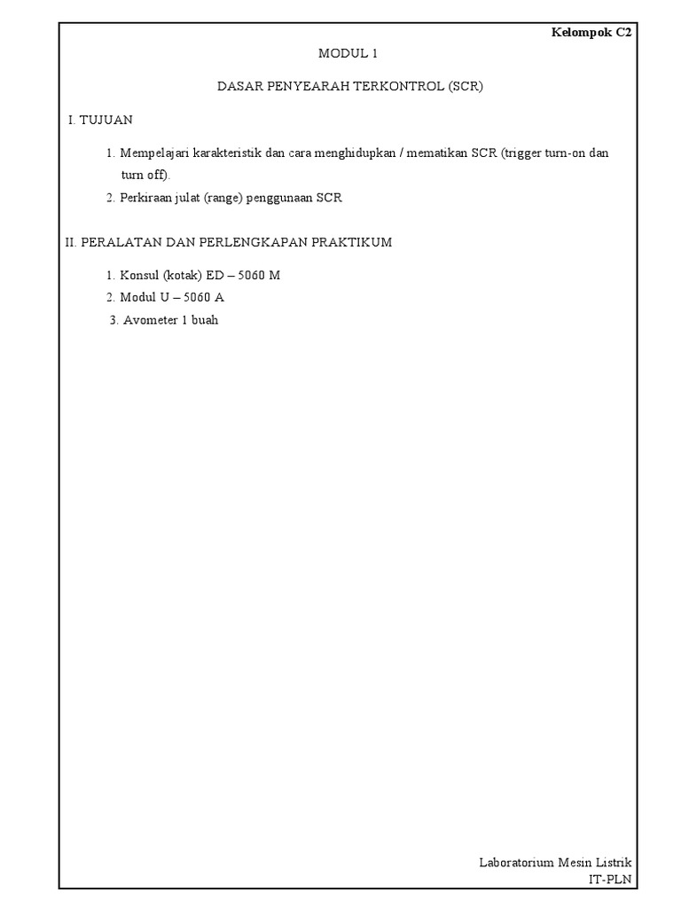 Laporan Elda Modul 1 | PDF
