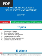 E-Waste Management Notes | PDF