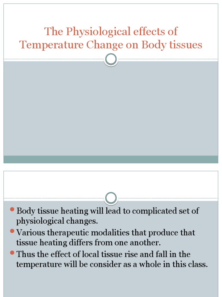Effects of Temperature on Body Tissues | PDF | Vasodilation | Anatomy