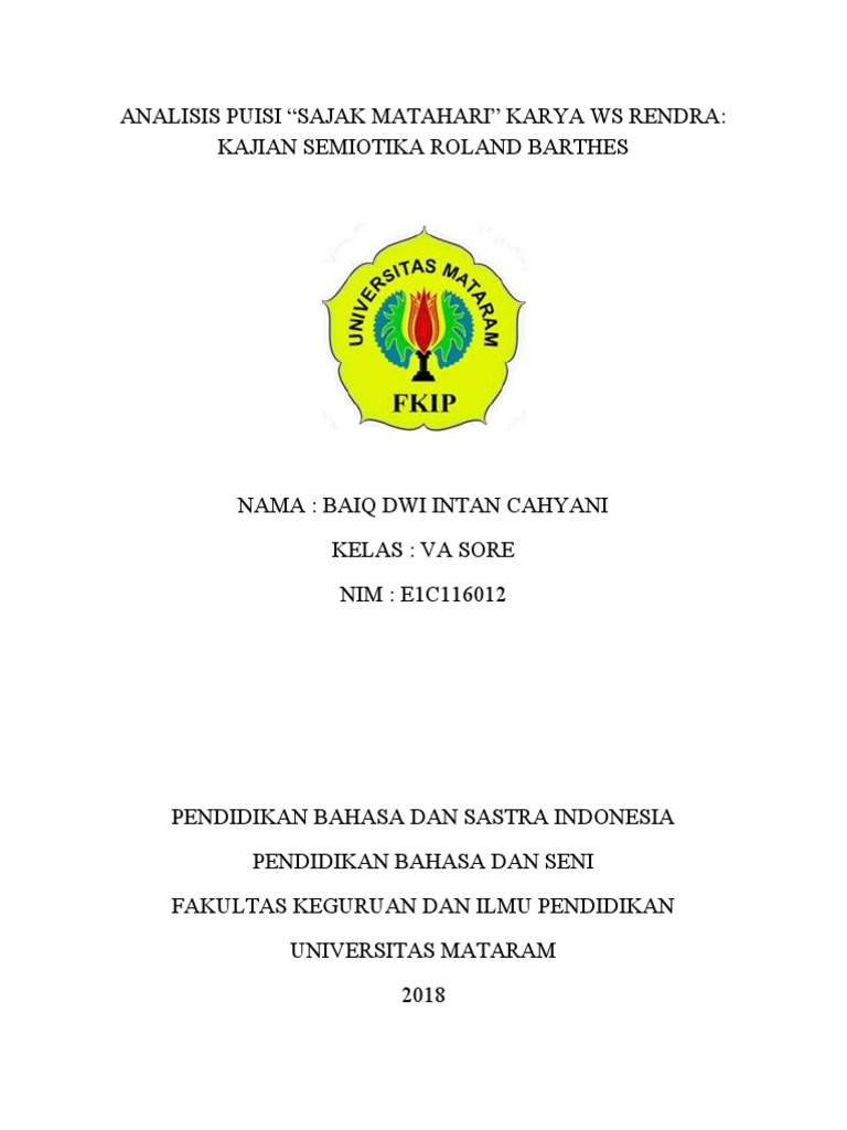 Tugas Semiotika | PDF