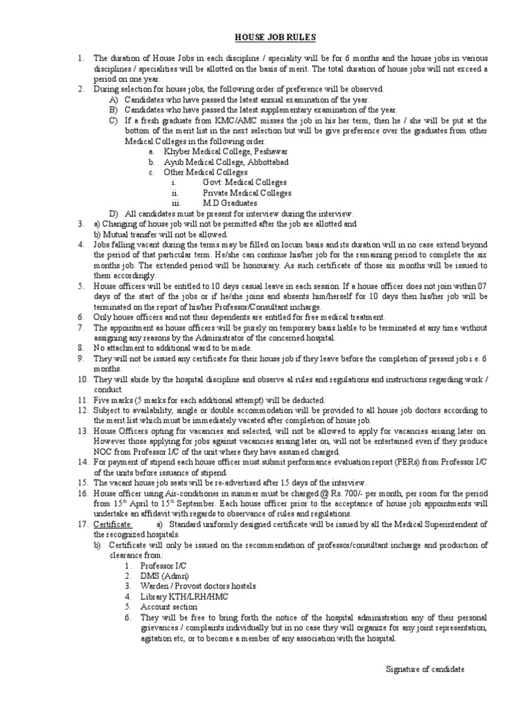 House Job Rules | PDF | Government | Justice
