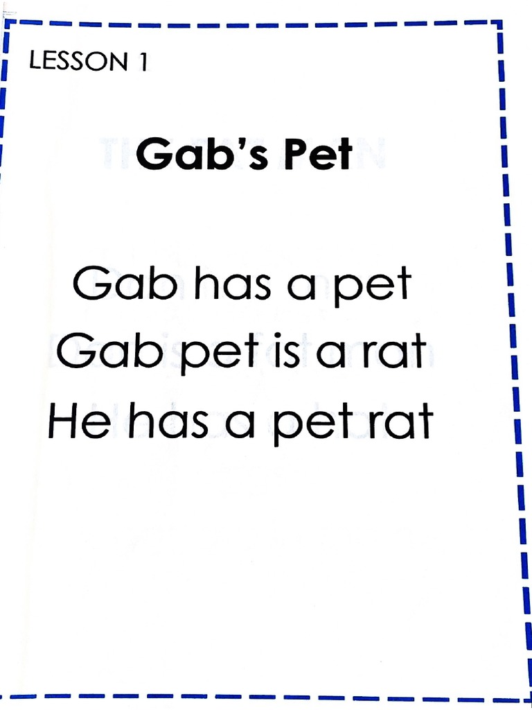 English Reading For Grade 1 | PDF