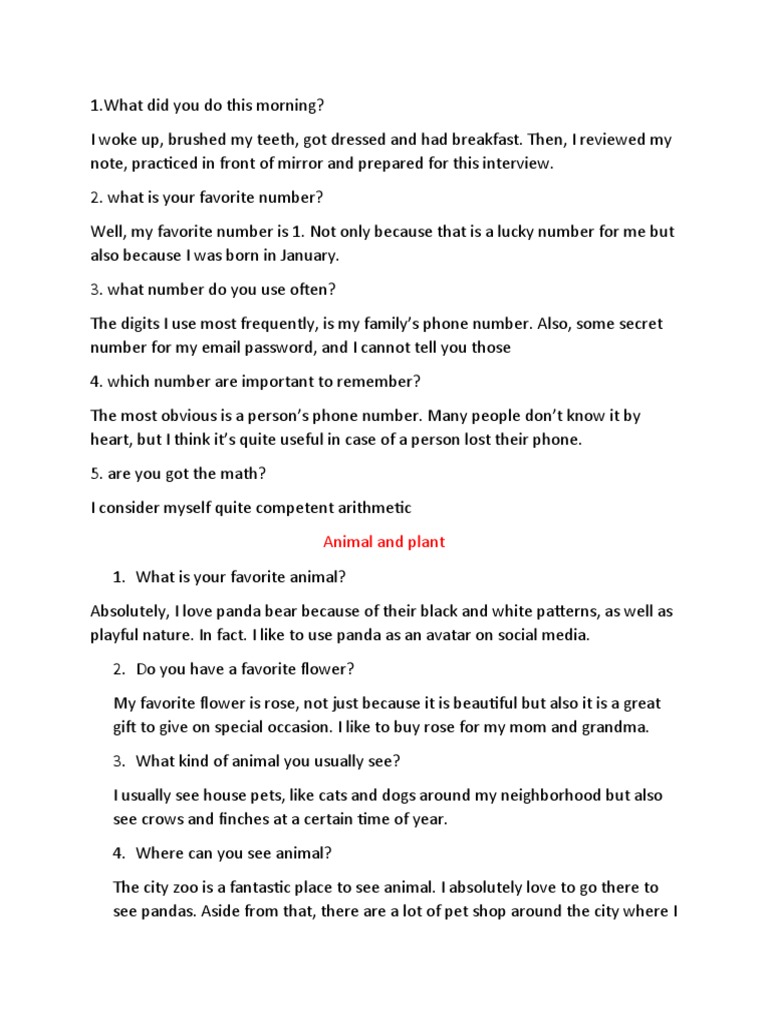 Animal and Plant | PDF