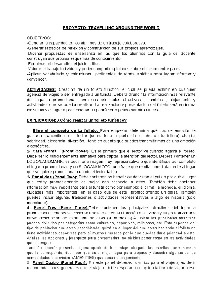 Cómo Crear un Folleto Turístico Efectivo | PDF | Ciencias sociales | Arte