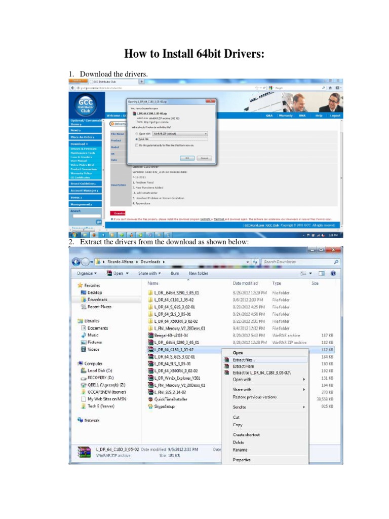 How To Install 64bit Drivers | PDF