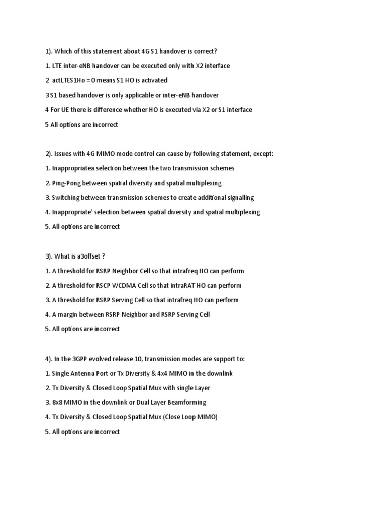 Soal Plo Nokia | PDF | Mimo | 4 G