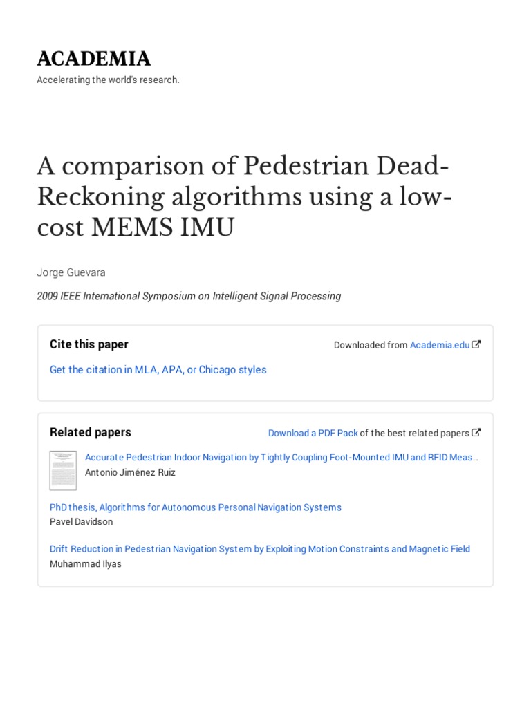 A Comparison of Pedestrian Dead-Reckoning Algorithms Using A Low - Cost ...