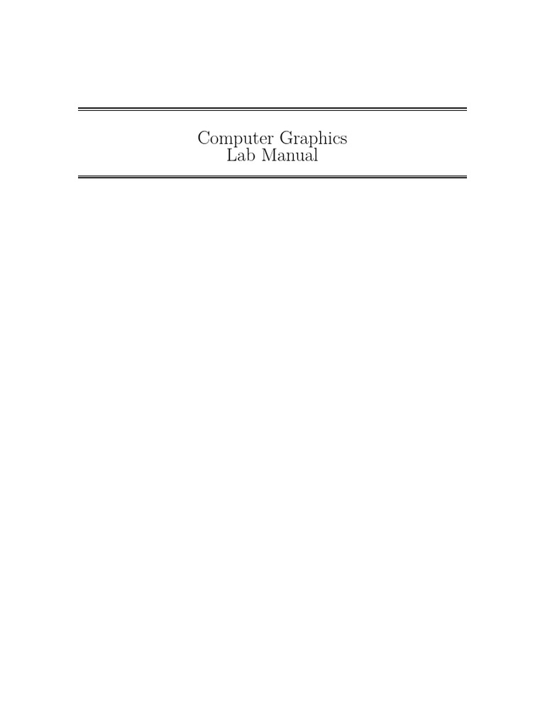Computer Graphics Lab Manual | PDF | Artificial Intelligence ...