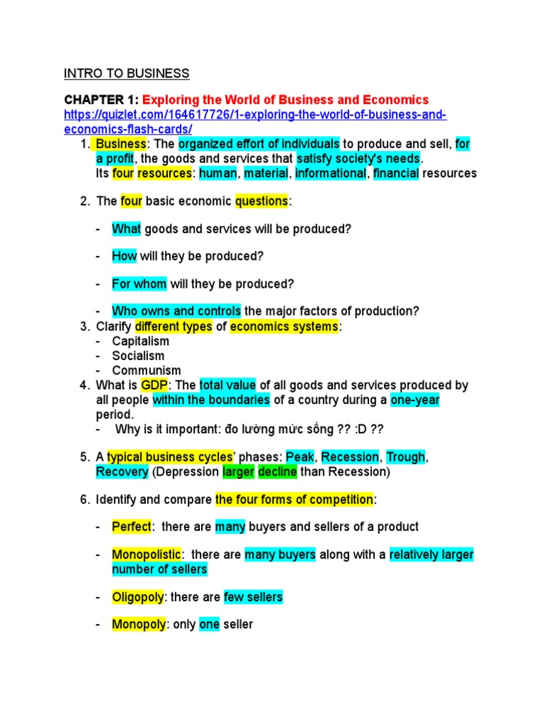 Economics-Flash-Cards/: Exploring The World of Business and Economics ...