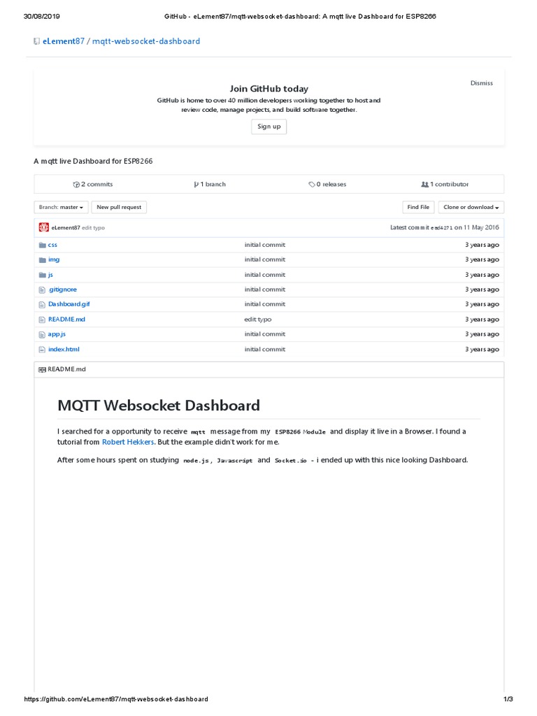 GitHub - Element87 - Mqtt-Websocket-Dashboard - A MQTT Live Dashboard ...