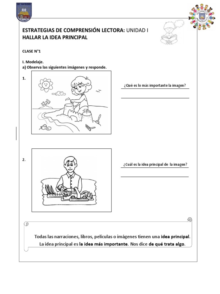 CUADERNILLO Hallar La Idea Principal y Recordar Hechos y Detalles | PDF ...