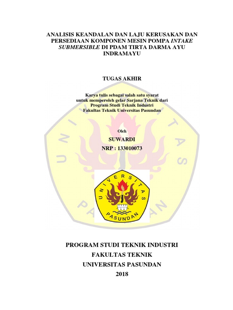 Analisis Keandalan Pompa Intake PDAM Indramayu | PDF