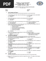 Grade 10 - English Quiz Bee | PDF | Foreign Language Studies