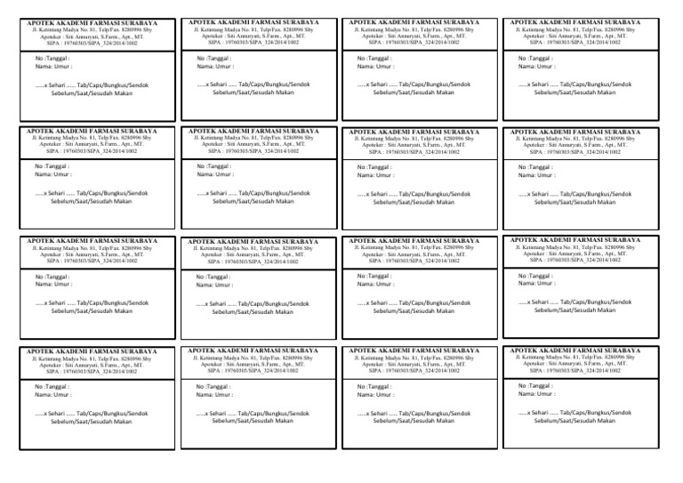 Etiket Puyer 2 | PDF