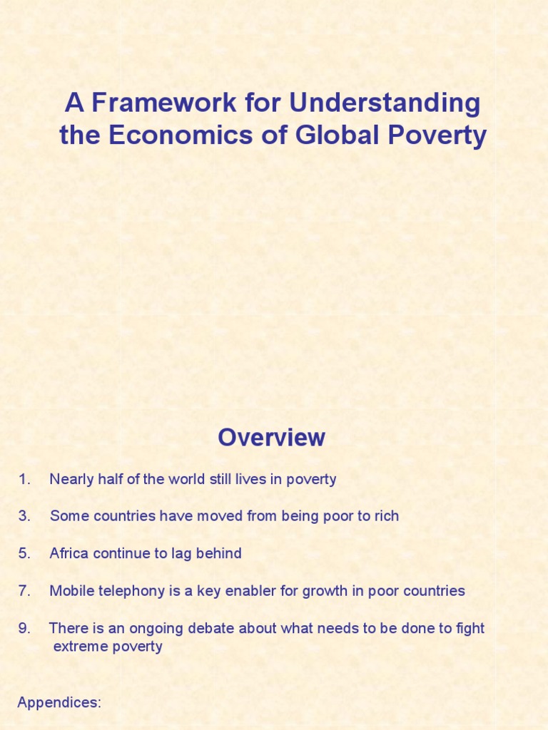 A Framework For Understanding The Economics of Global Poverty | PDF ...