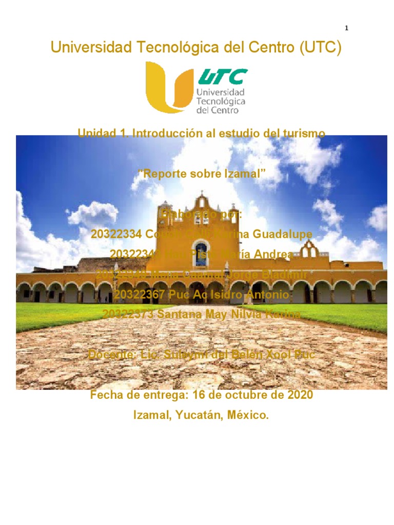 Universidad Tecnológica Del Centro (UTC | PDF | Evaluación | Turismo