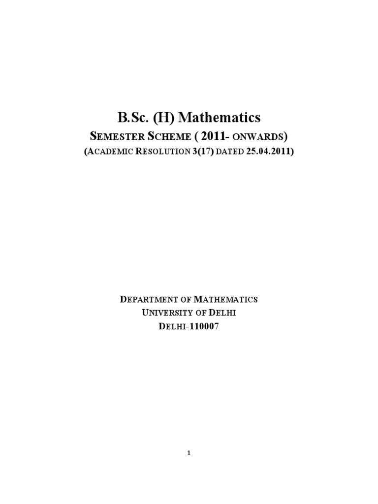 B.Sc. Mathematics Syllabus Overview | PDF | Ring (Mathematics) | Group ...