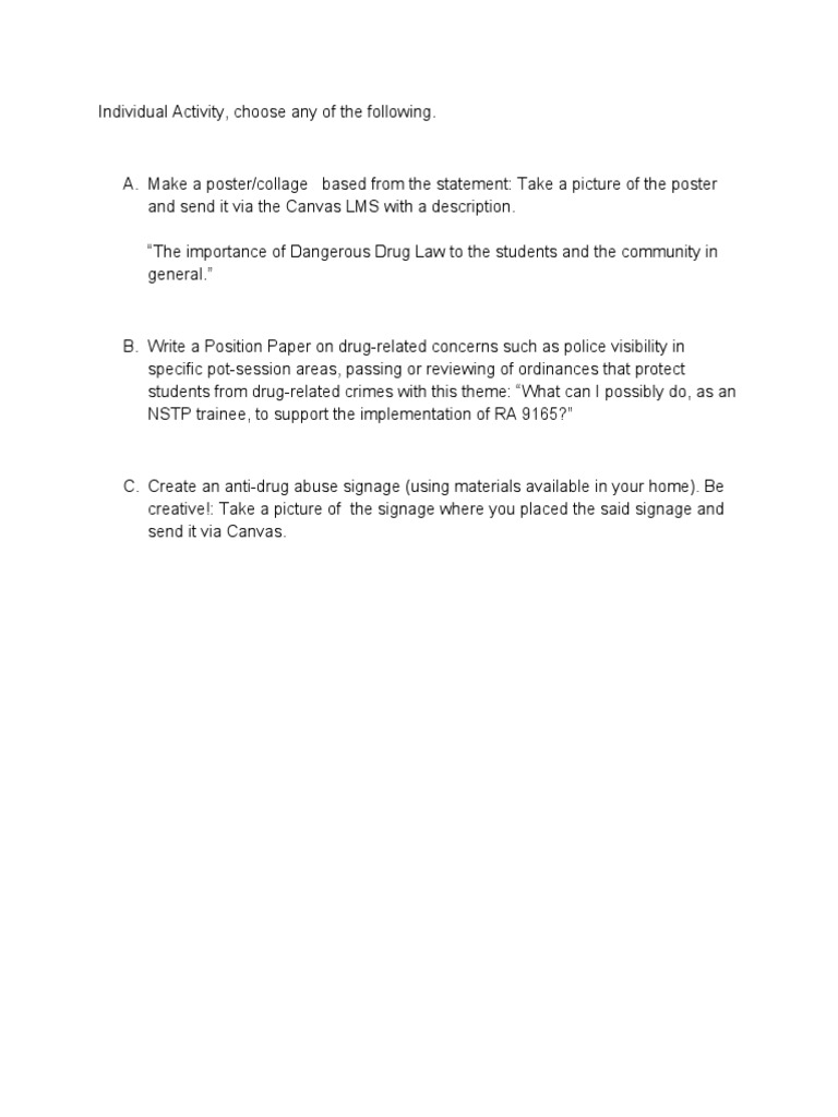 Individual Activity | PDF