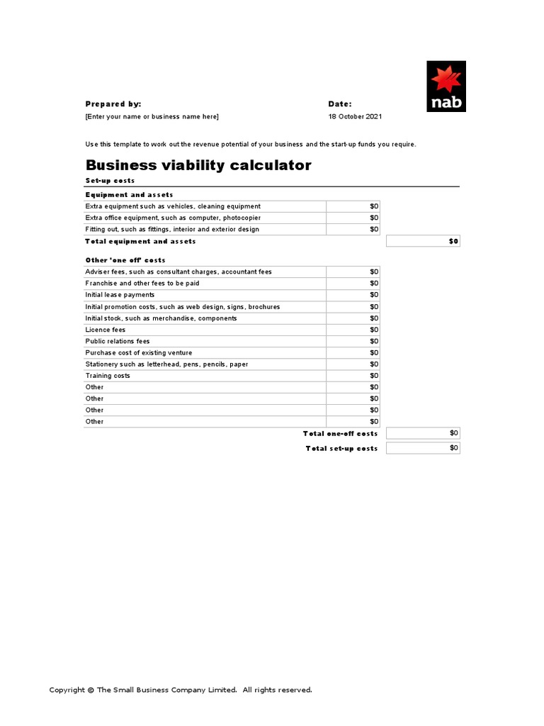 Business Viability Calculator | PDF | Economies | Business