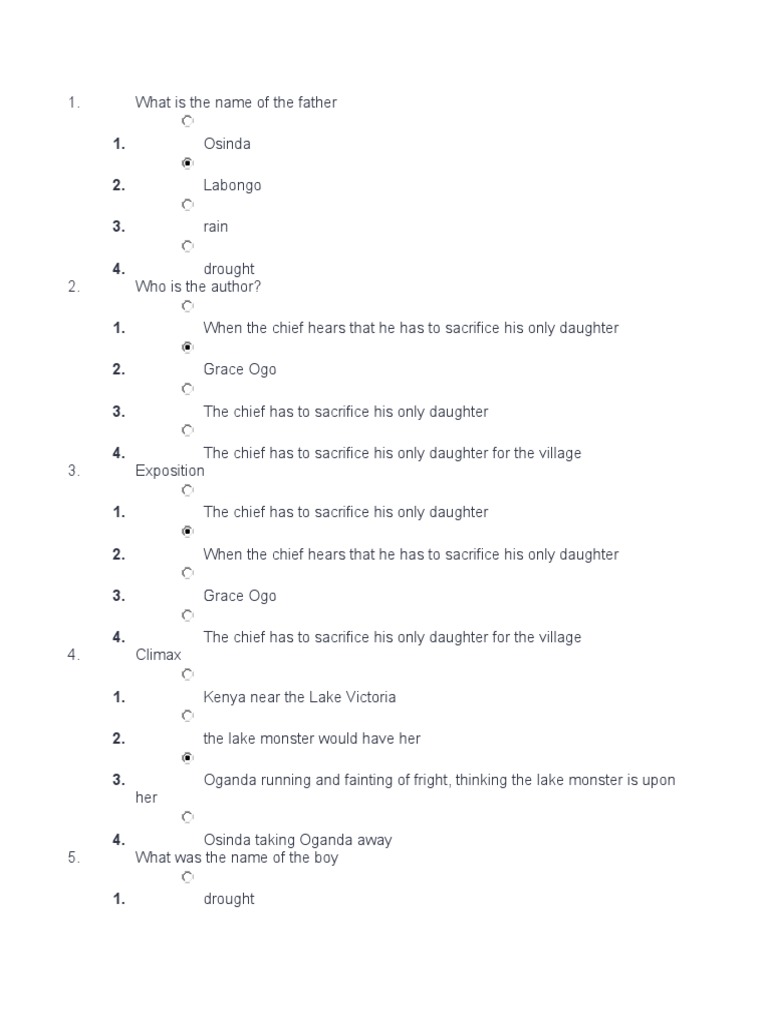 The Rain Came (Quizlet) | PDF