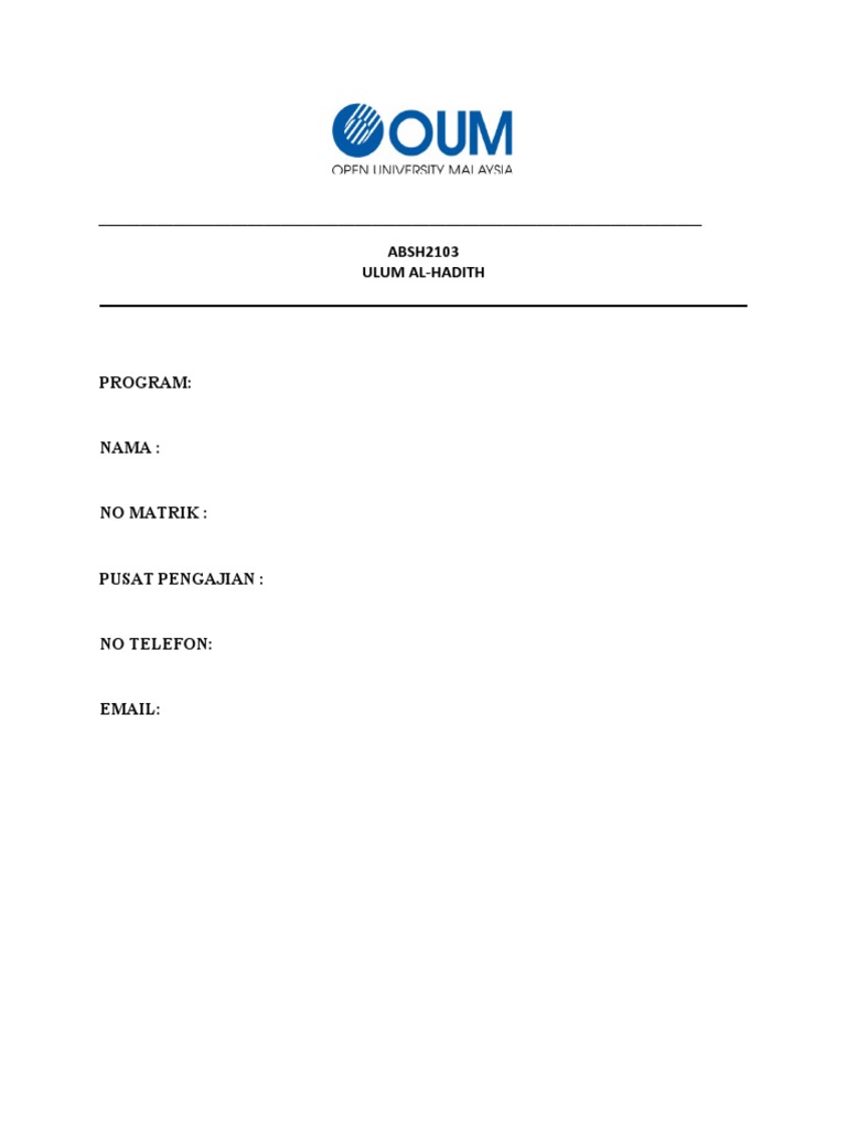 Ulum Hadis Oum | PDF | Kajian Bahasa Asing