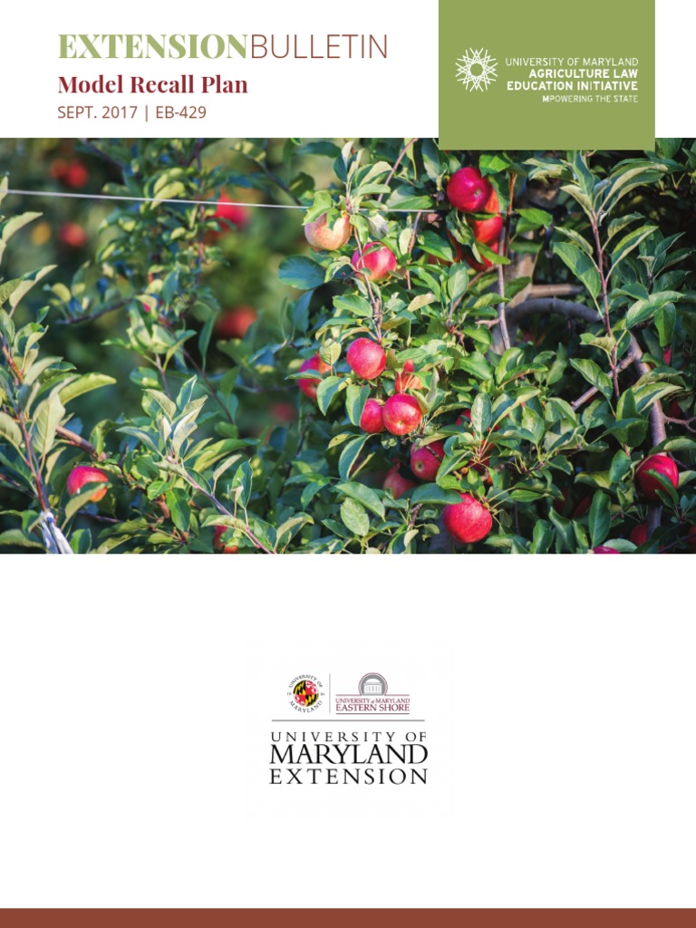 Model Recall Plan | PDF | Food Safety | Food And Drug Administration