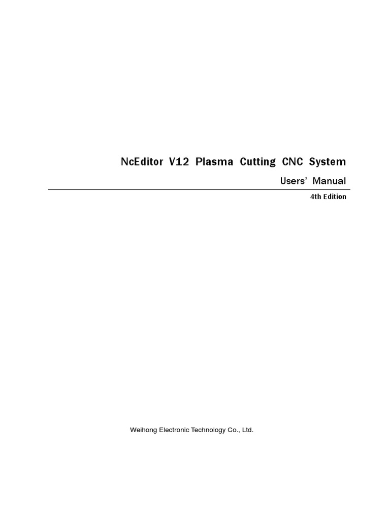 NC Editor Plasma Cutting CNC System | PDF | Menu (Computing) | Machining