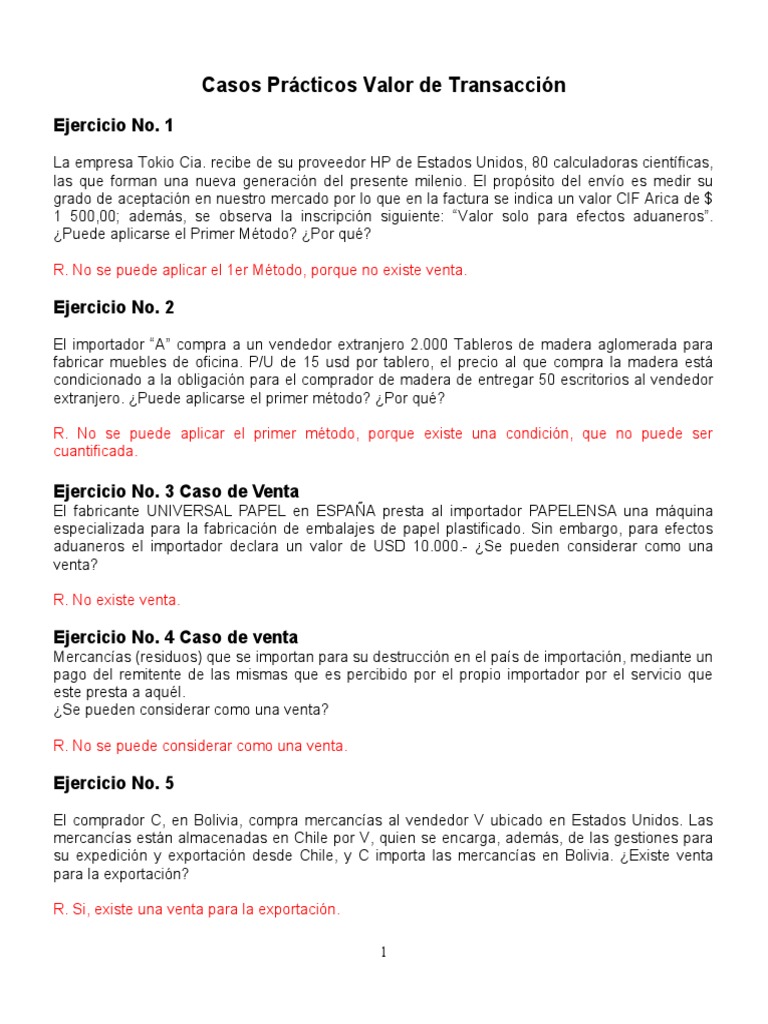 CasosPracticos Met I UMSS | PDF | aduana | Factura