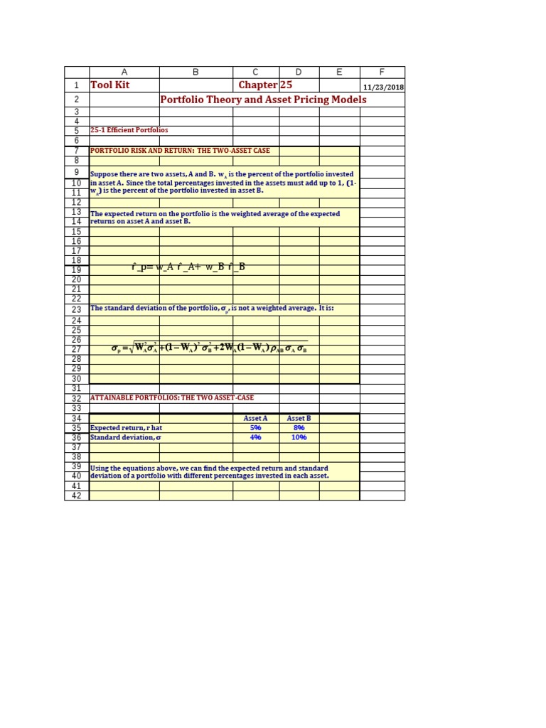 Portfolio Risk and Return Models | PDF | Errors And Residuals | Capital ...