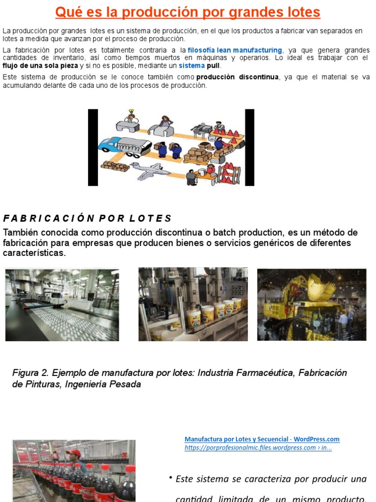 Producción por Lotes: Definición y Ejemplos | PDF | Producto (Negocio ...