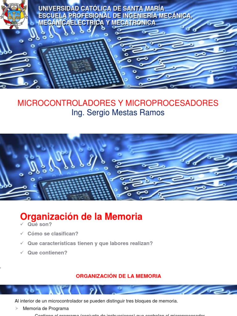 Semana 2 Memoria y Registros | PDF | Microcontrolador | Circuito integrado