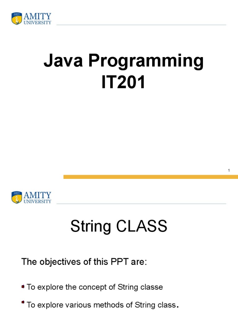 Java String Class | PDF | String (Computer Science) | Programming
