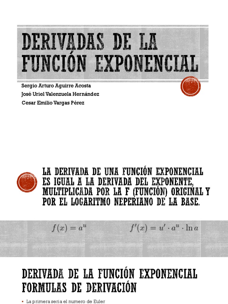 Derivadas de Funciones Exponenciales | PDF